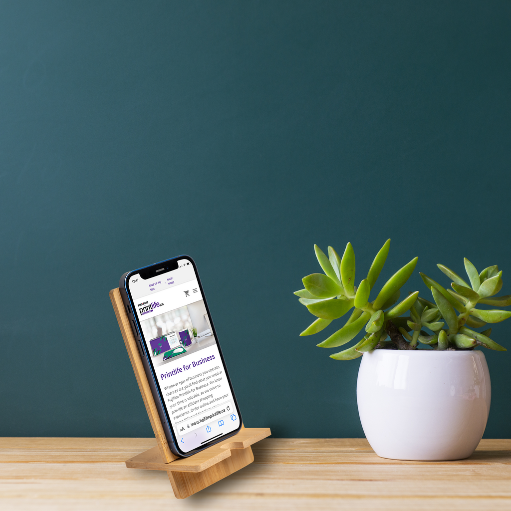 Personalized Engraved Bamboo Phone Stand