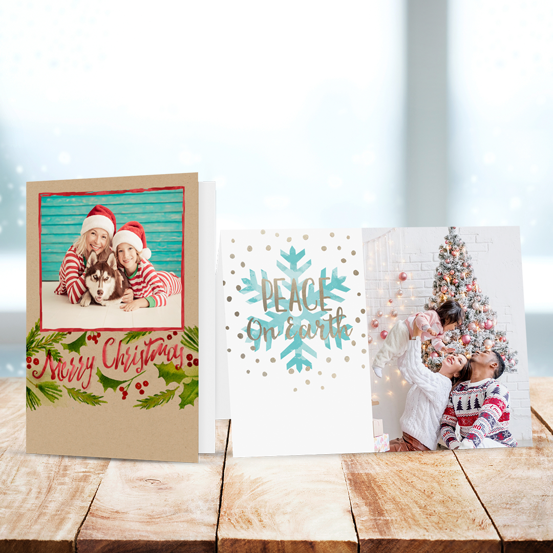 5x7 Folded Greeting Cards, Double Sided Photo Greeting cards