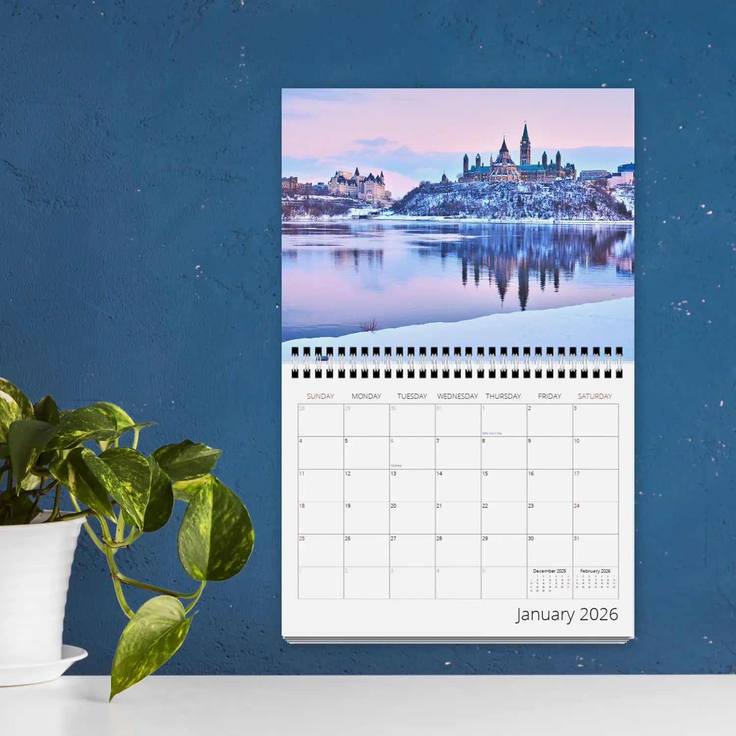 Personalized Center Coil Photo Calendar